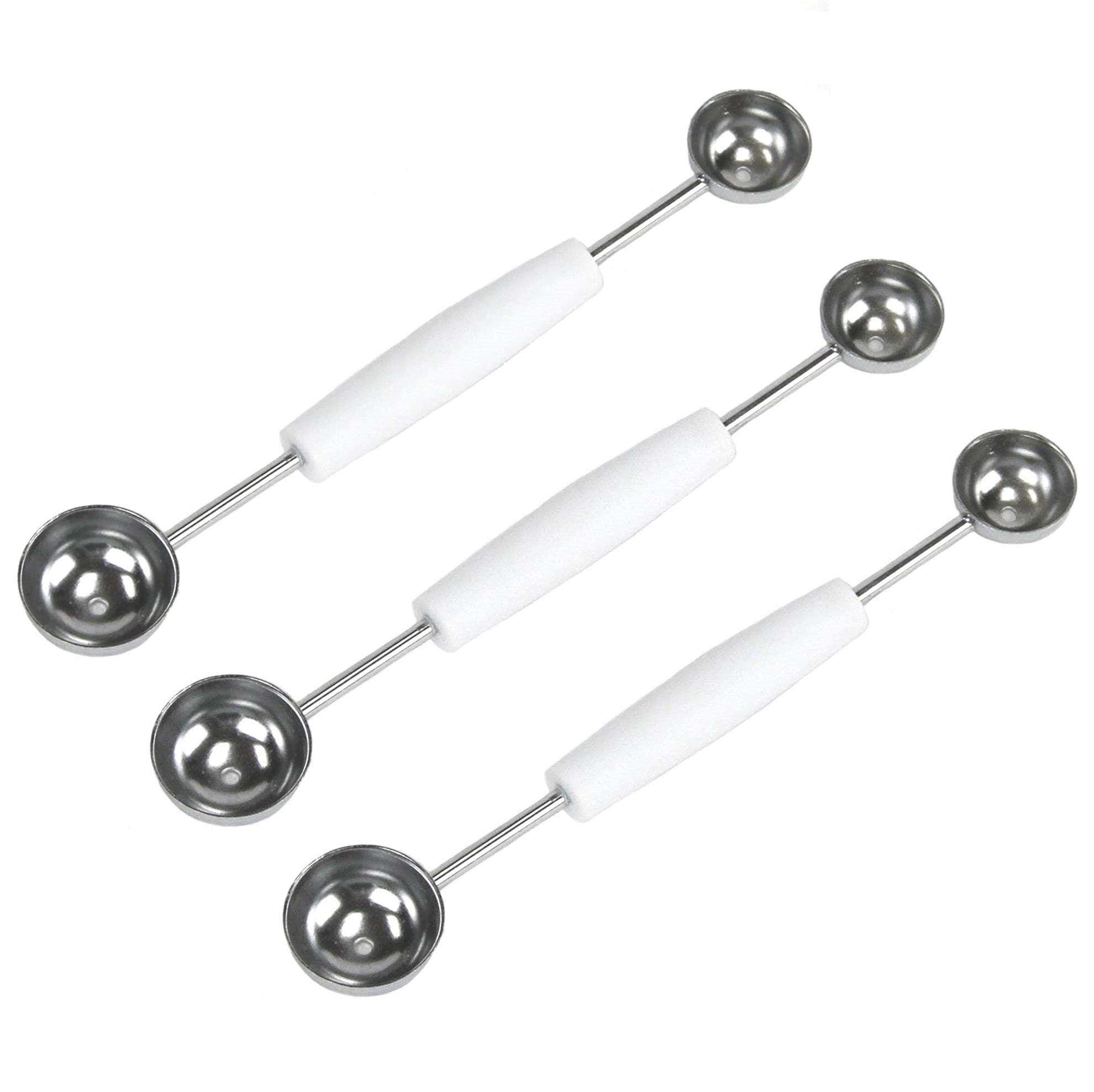 Chef Craft Stainless Steel Double Melon Baller Fruit Decorating Tool 3 ...