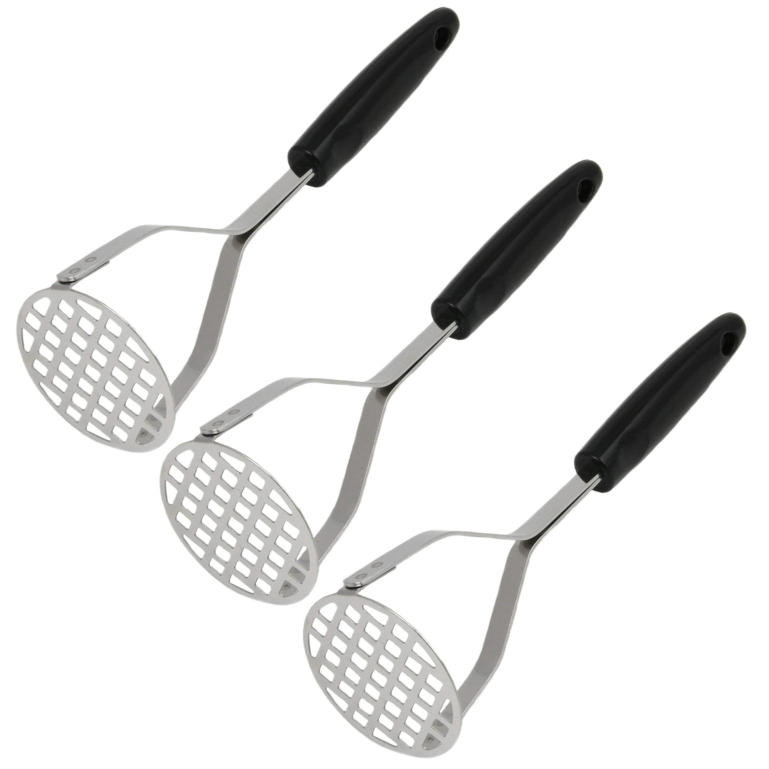 Chef Craft Stainless Steel Small Hole Hand Potato Masher 3 Pack ...