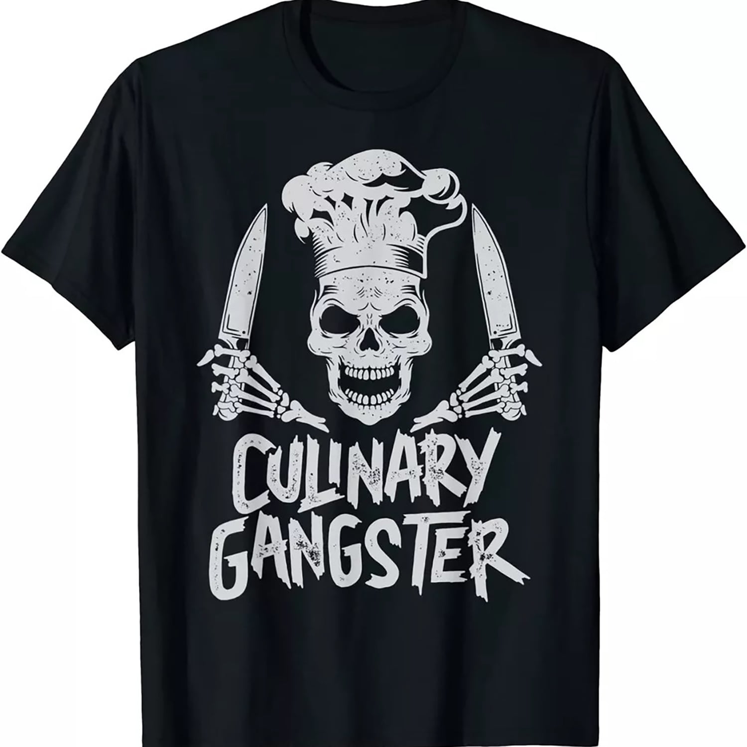 Chef Culinary Gangster Men Women Cook Skull Cooking Knife T-Shir ...