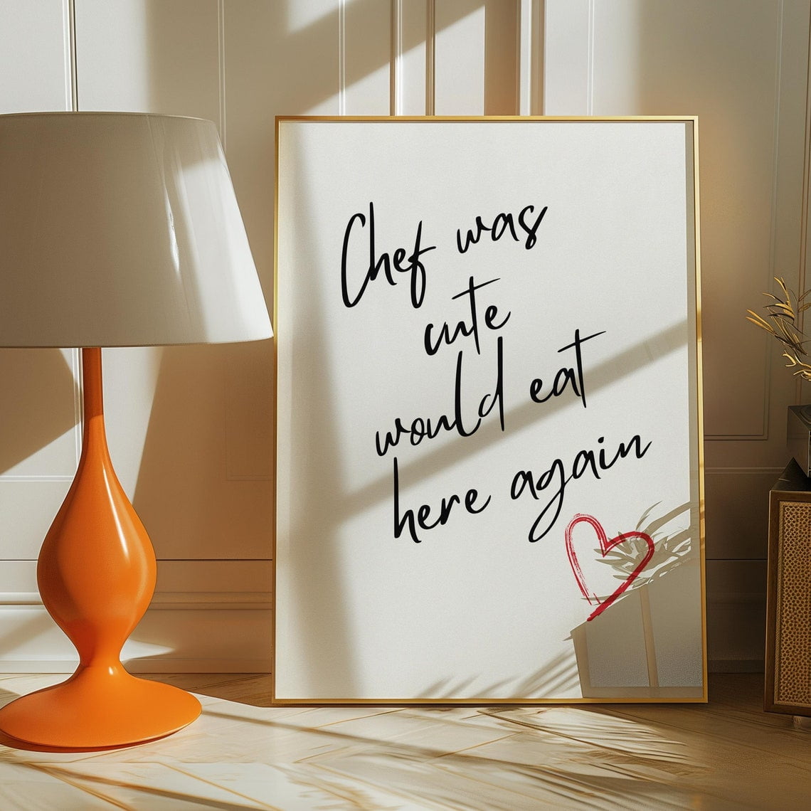 Chef Was Cute Would Eat Here Again, Cute Cooking Art, 70S Style Kitchen ...