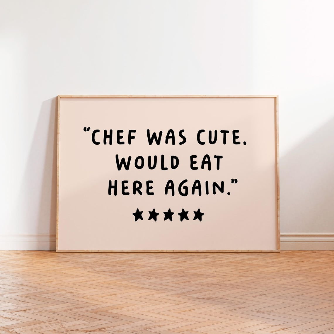Chef Was Cute Would Eat Here Again Poster, Aesthetic Kitchen Decor Cute ...