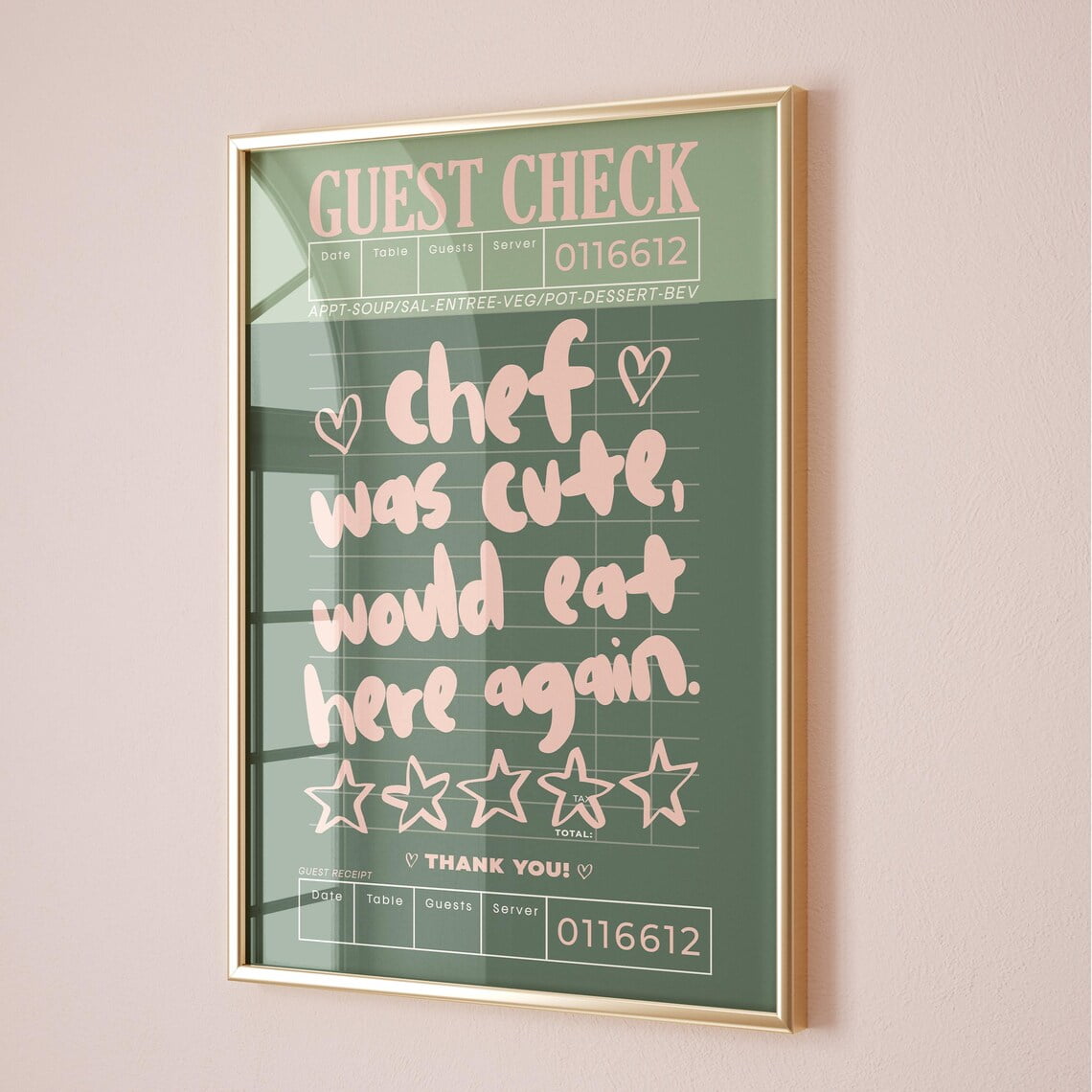 Chef Was Cute Print, Kitchen Wall Art Cooking Aesthetic Decor, Trendy ...