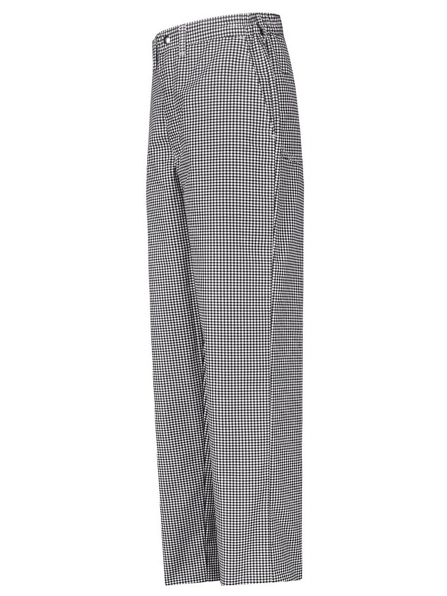 Chef Designs Cook Pant with Zipper Fly - Black/White Check - Walmart.com
