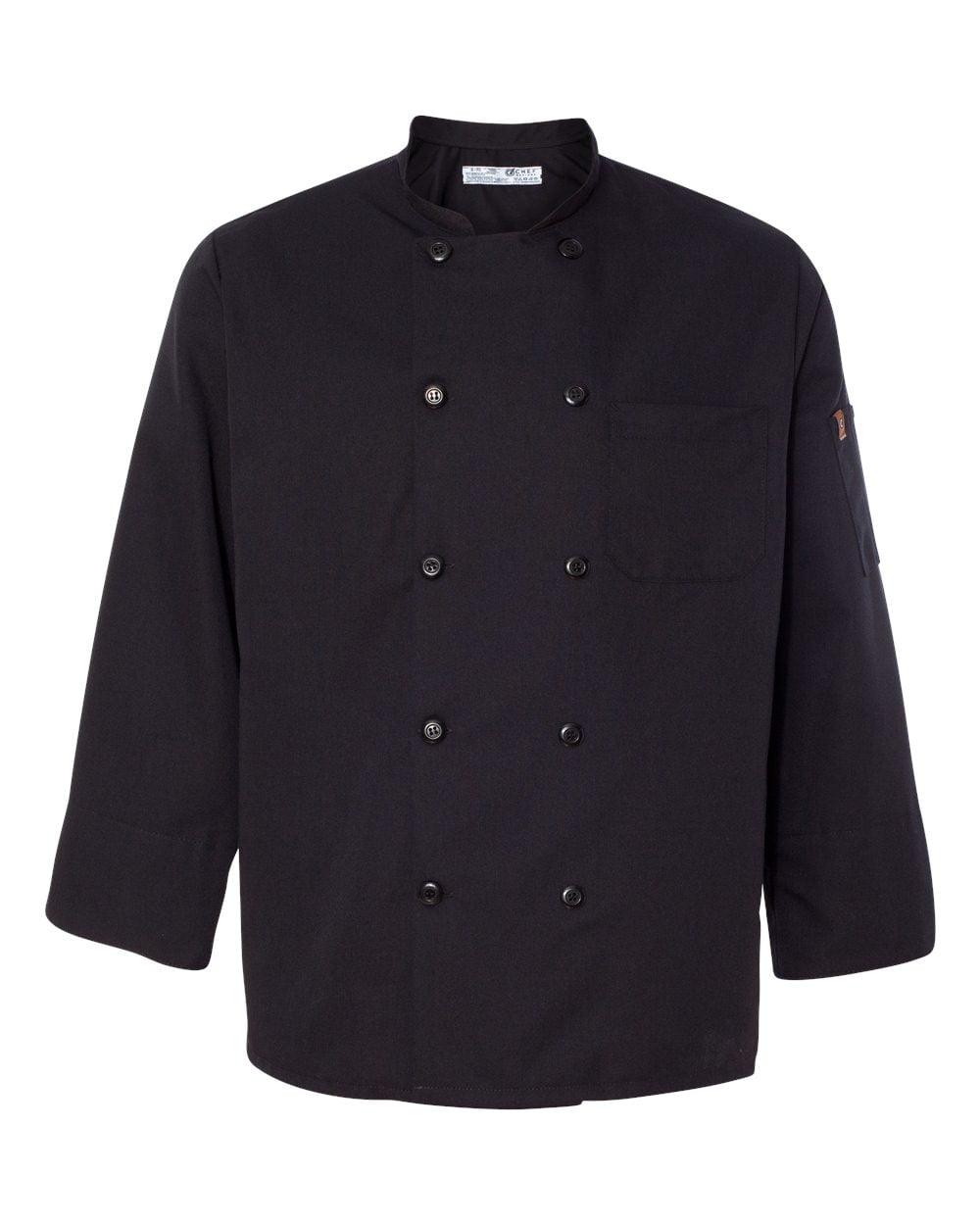Chef Designs Men's L/S Poly Chef Coat, M, Black - Walmart.com