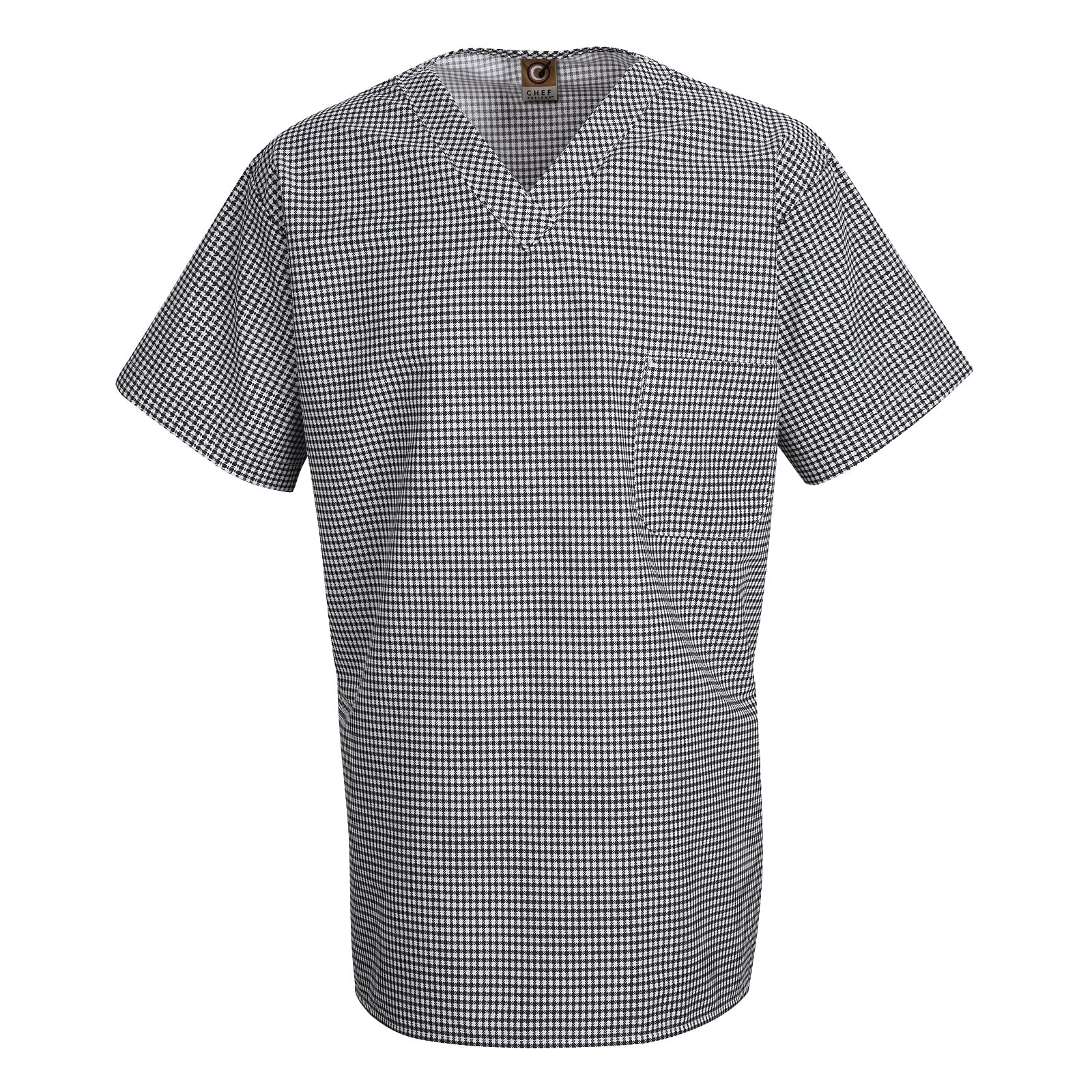 Chef Designs - New NIB Men - Checked V-Neck Chef Shirt Retired ...