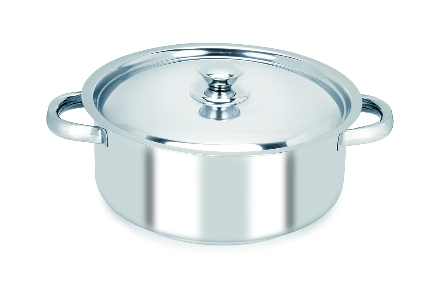 Chef Direct Stainless Steel Casserole with Lid 68 Quart Silver 28cm ...