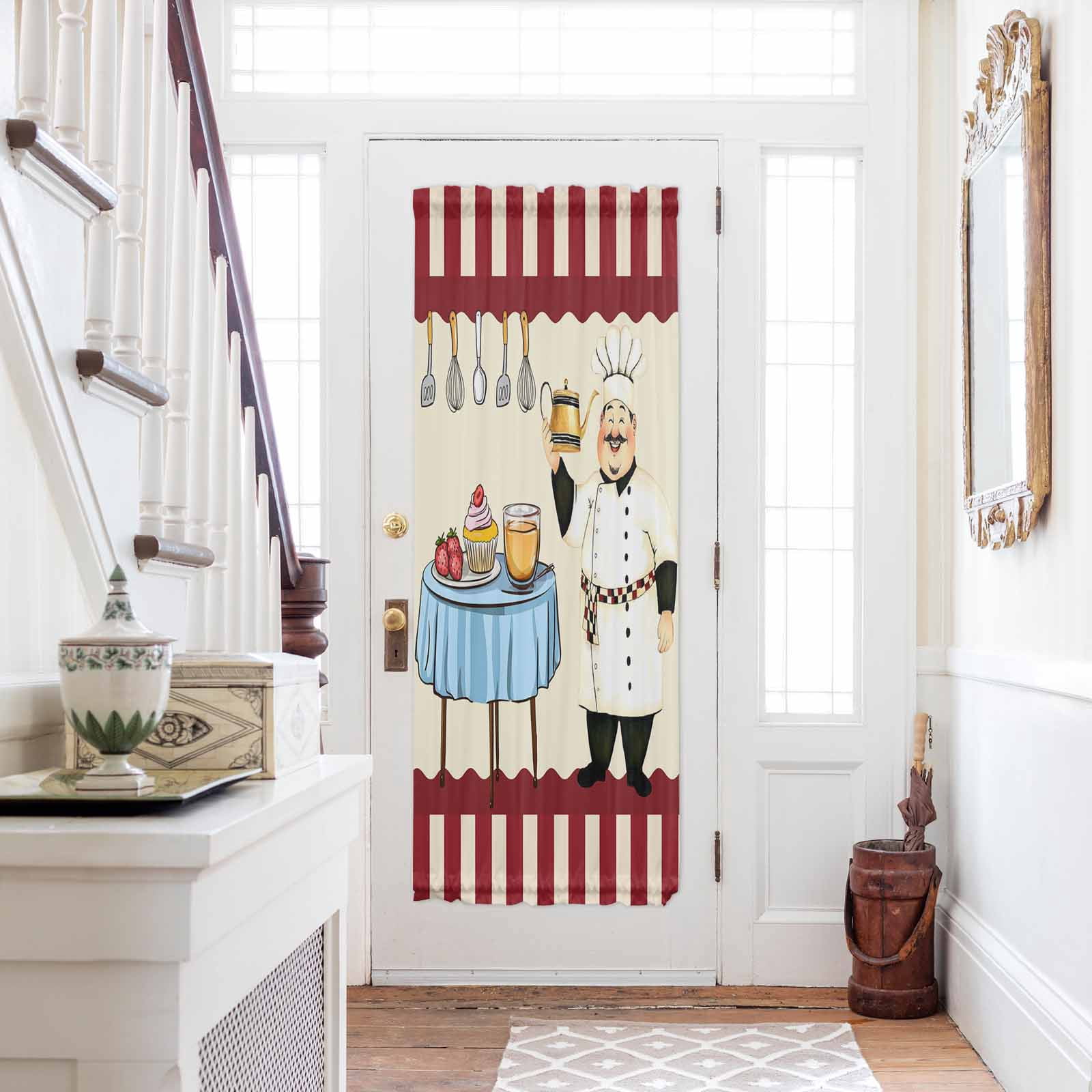 Chef Door Curtains for Door Window, French Sidelight Front Back Door ...