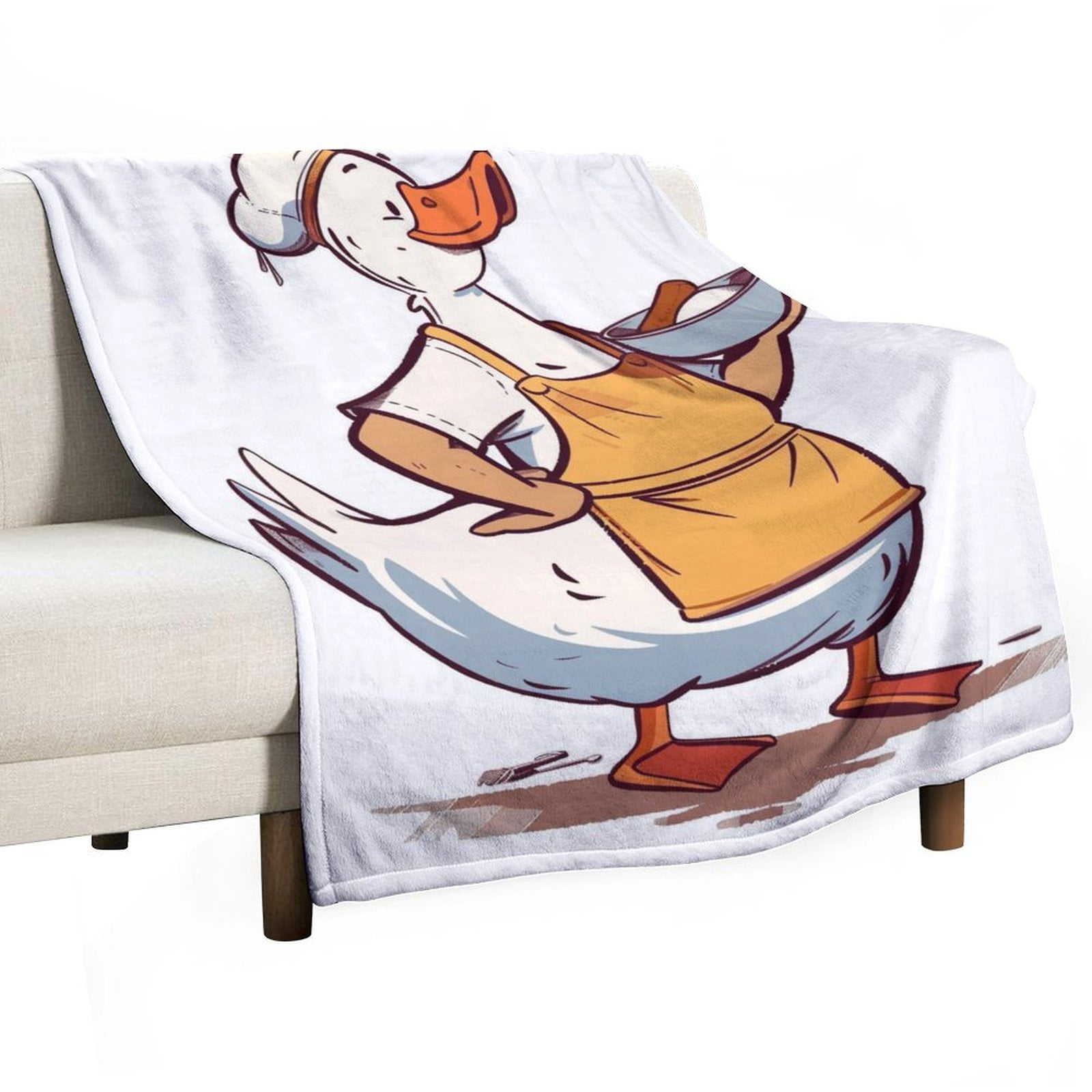 Chef Duck Cooking-2 Soft Print Blanket Throw Blankets Warm Cozy ...