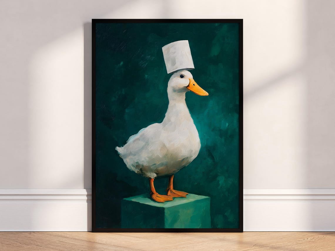 Chef Duck Kitchen Animal Wall Art Poster Unframed Paper Print - Walmart.com
