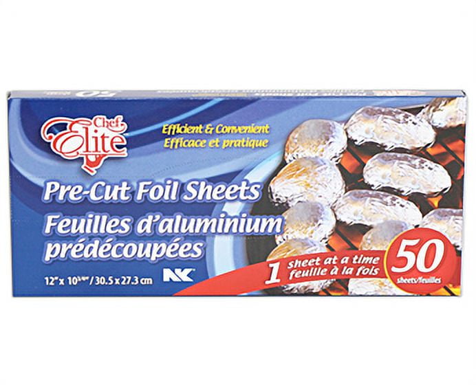 Chef Elite Pre-Cut Foil Sheets, 50ct, Sandwiches, {Imported from Canada ...