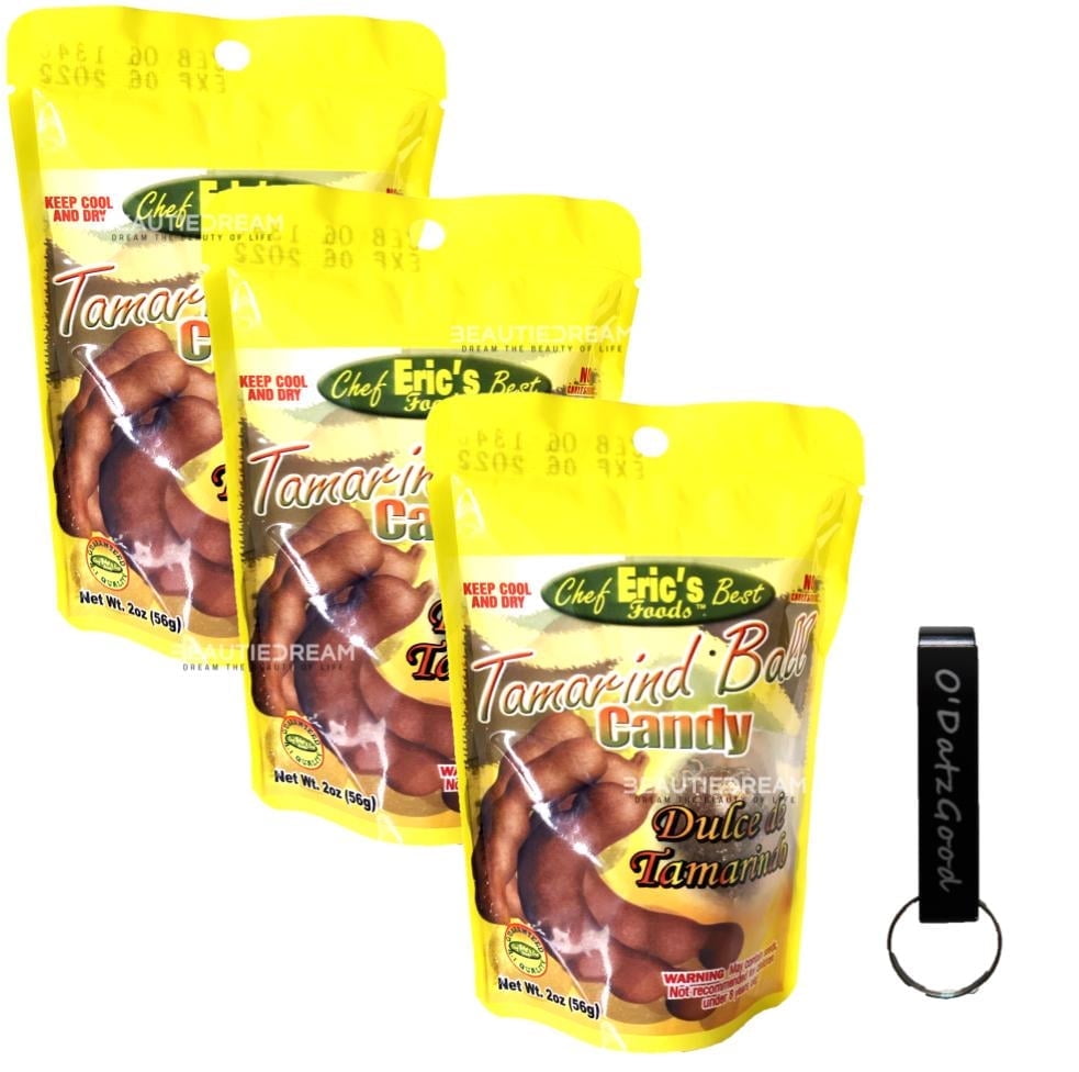Chef Eric Tamarind Ball Candy 2 oz (56g) Pack of 3 Packaged w ...