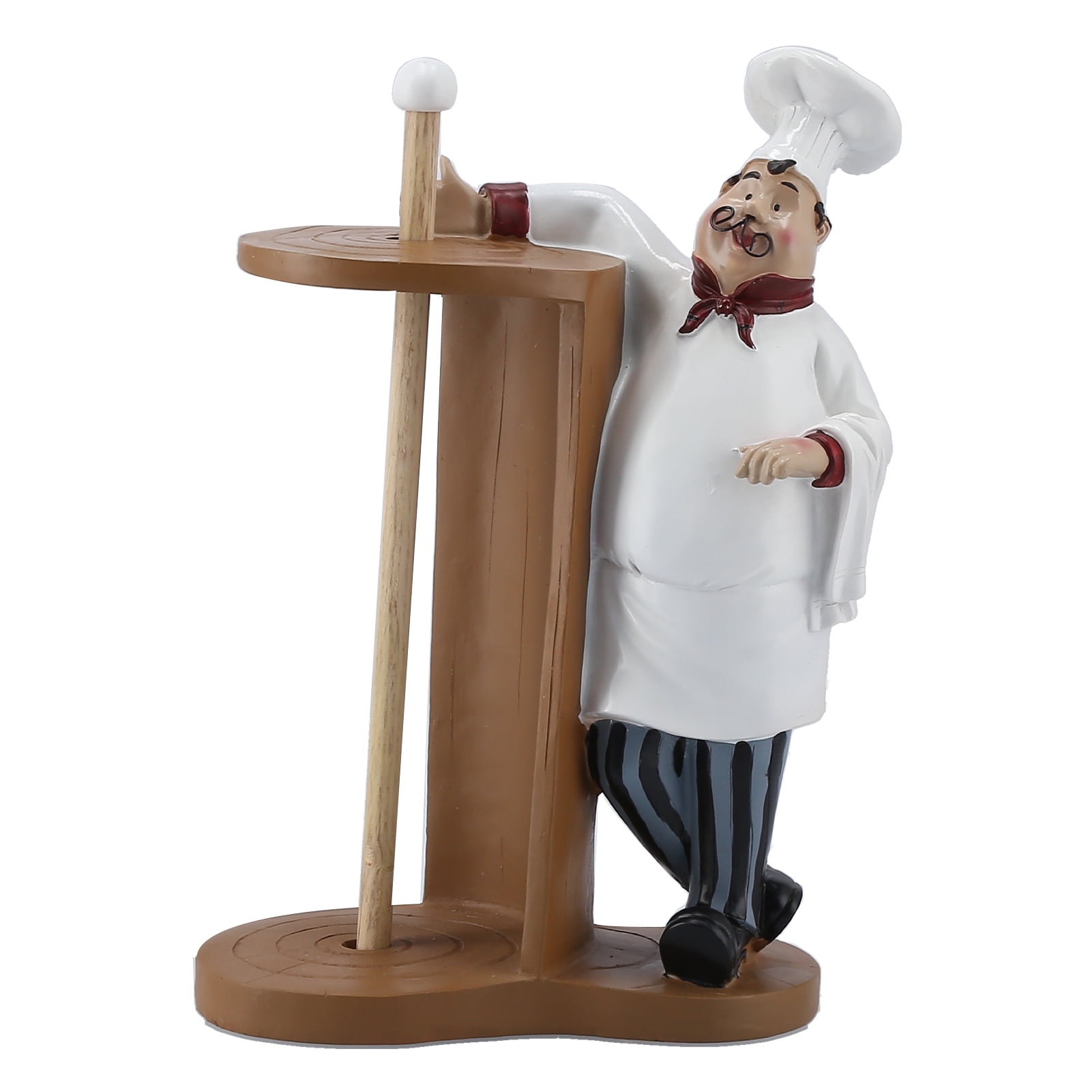 Chef Figurine Home Desktop Restaurant Hotel Bar Chef Roll Paper Holder ...