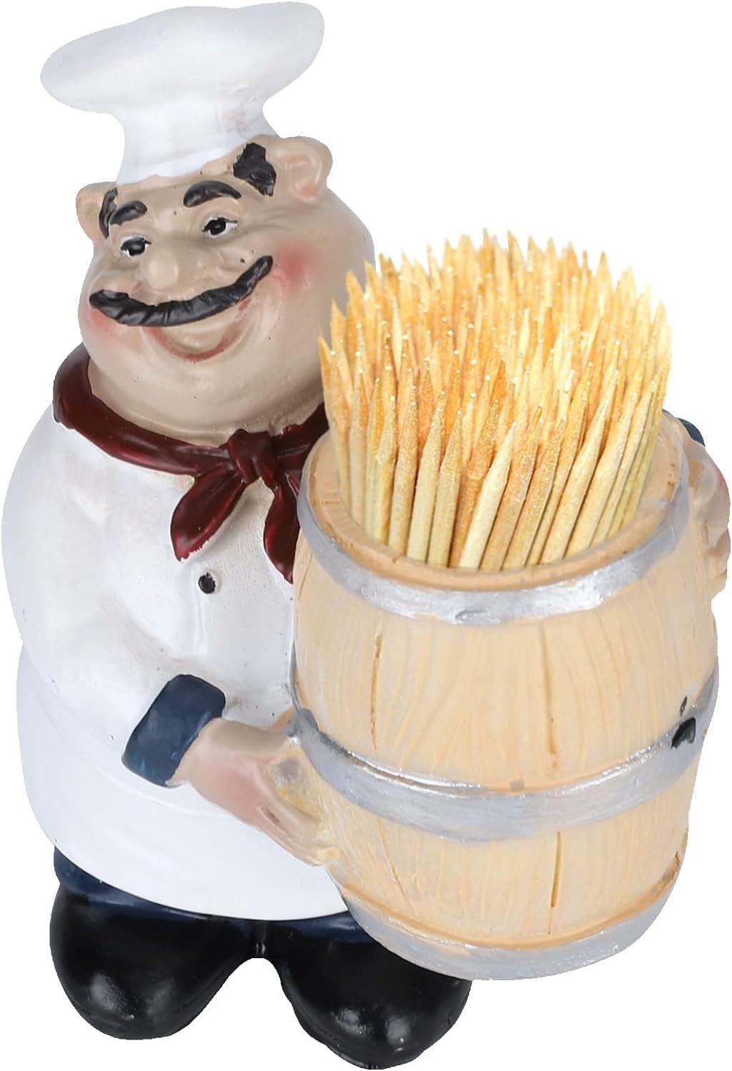 Chef Figurines Toothpick Holder, Resin Toothpick Dispenser with Italian ...