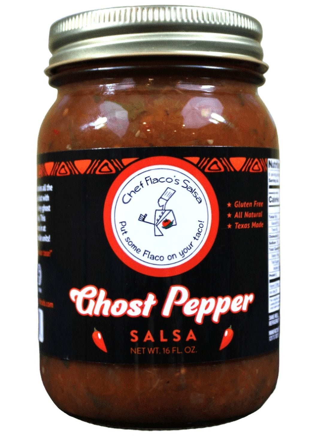 Chef Flaco's Salsa Ghost Pepper Hot Gourmet Salsa - Walmart.com