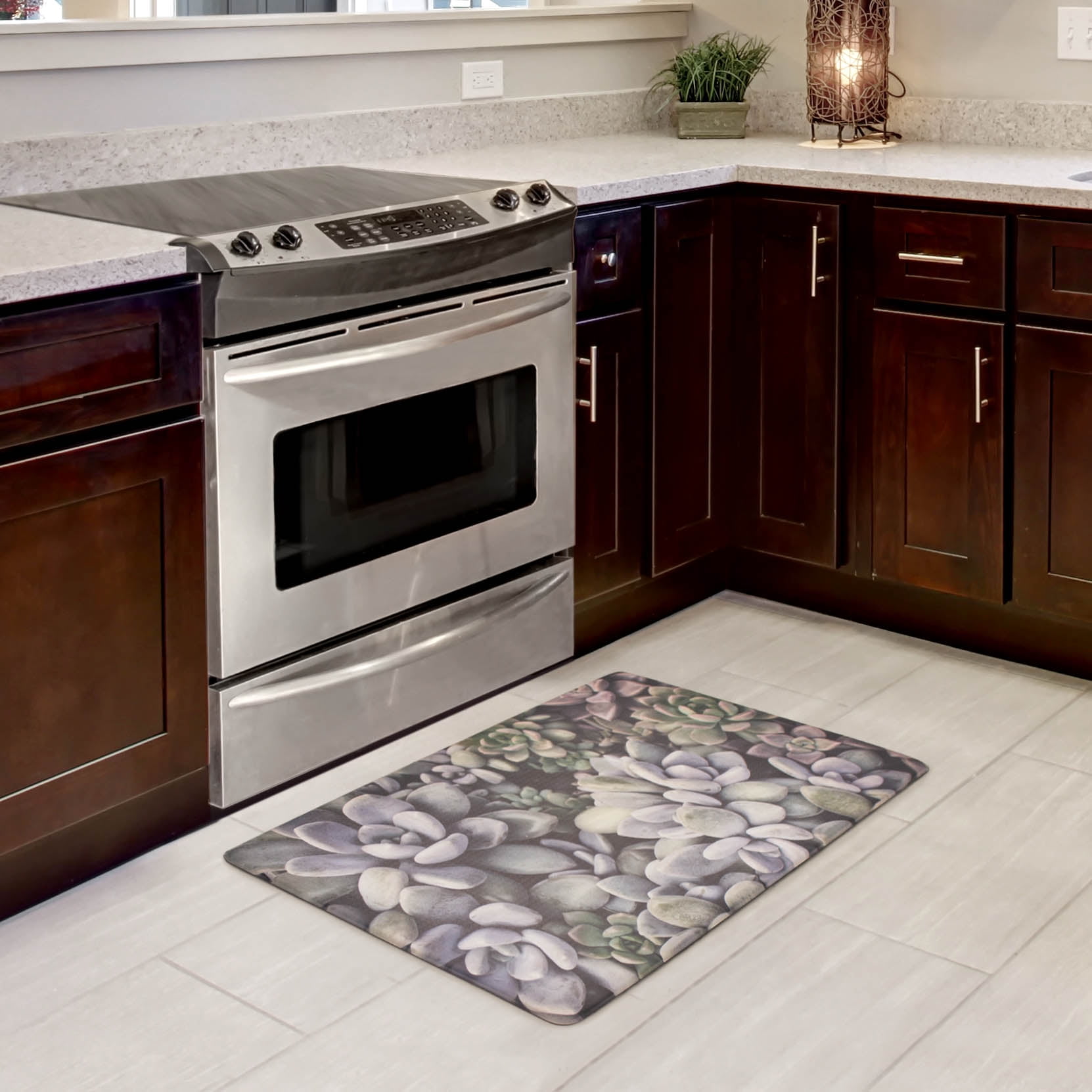 Chef Gear Blossom Succulents Gelness Kitchen Mat - Walmart.com