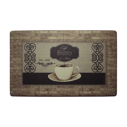 Chef Gear Café Bistro with Border Anti-Fatigue Gelness Comfort Chef Mat ...