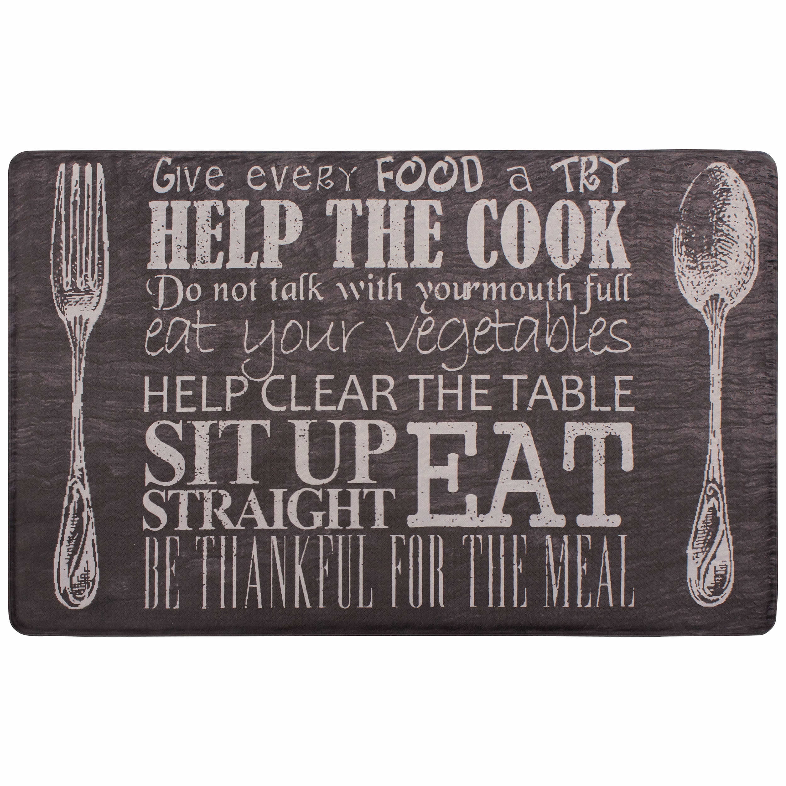 Chef Gear Kitchen Etiquette 20 x 39 in. Gelness Mat, Black - Walmart.com