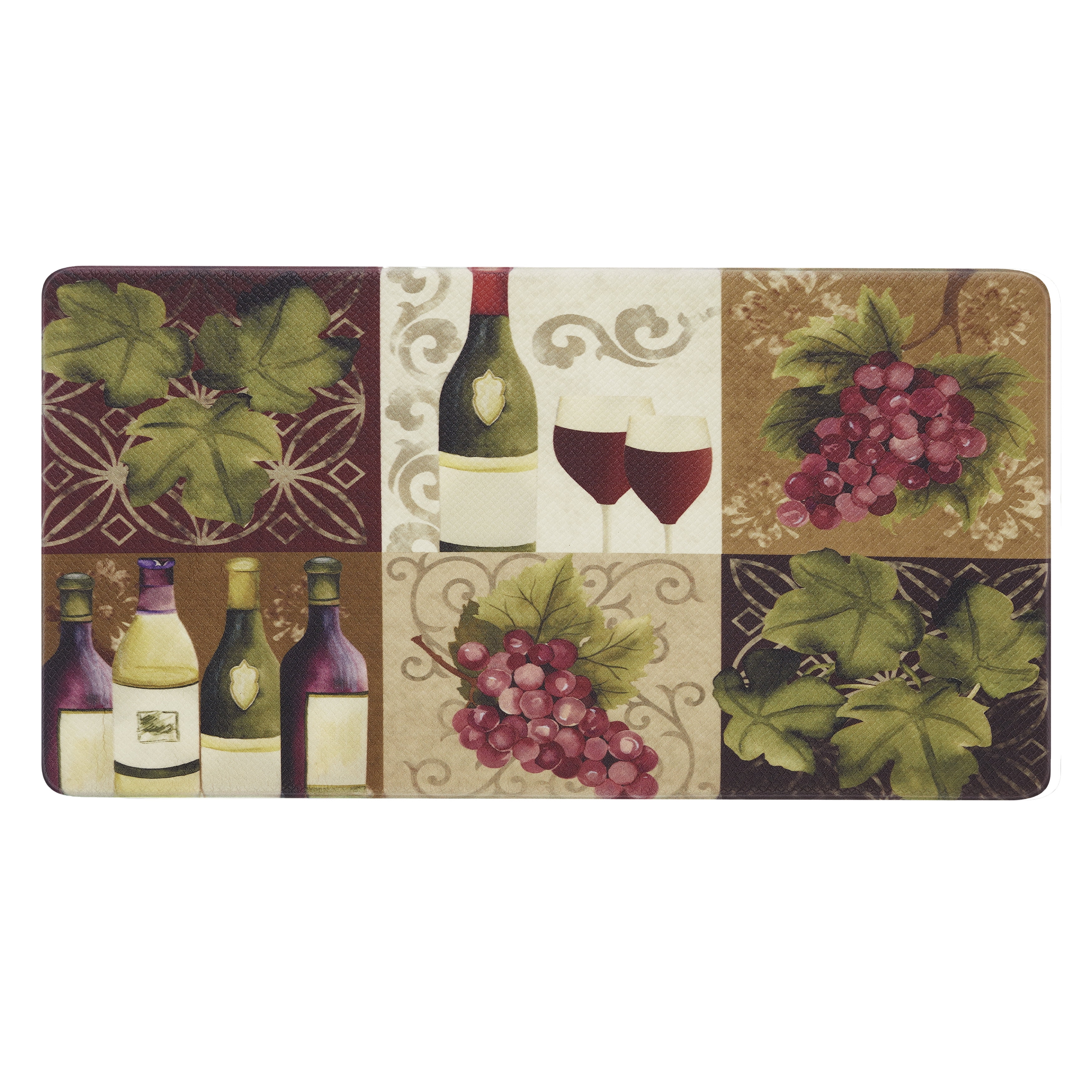 Chef Gear Anti-Fatigue Kitchen Mat Wine 17.5 x 48 in Cushioned Floor ...