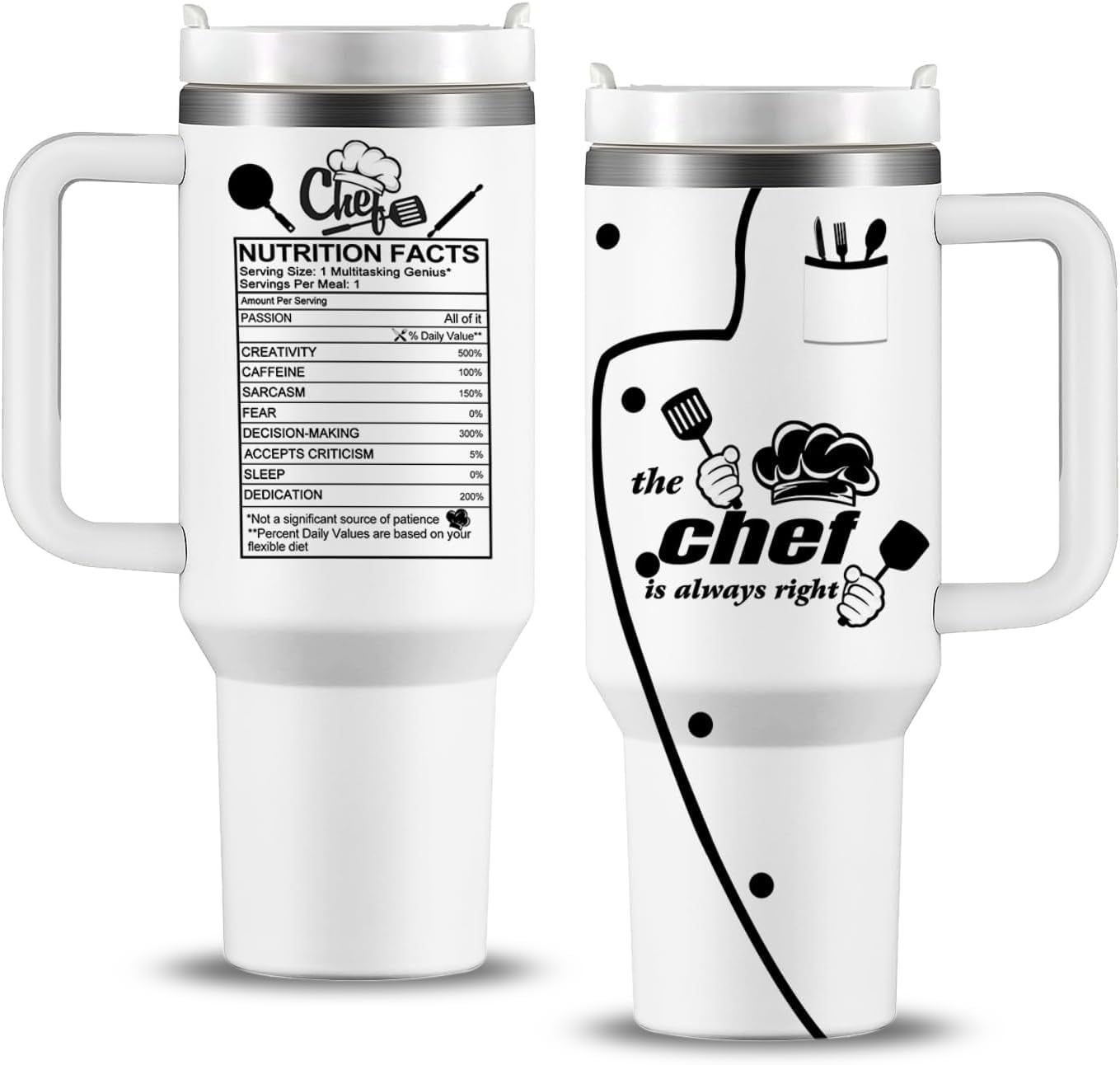 Chef Gifts for Men Women - 40oz Stainless Steel Chef Tumbler with ...