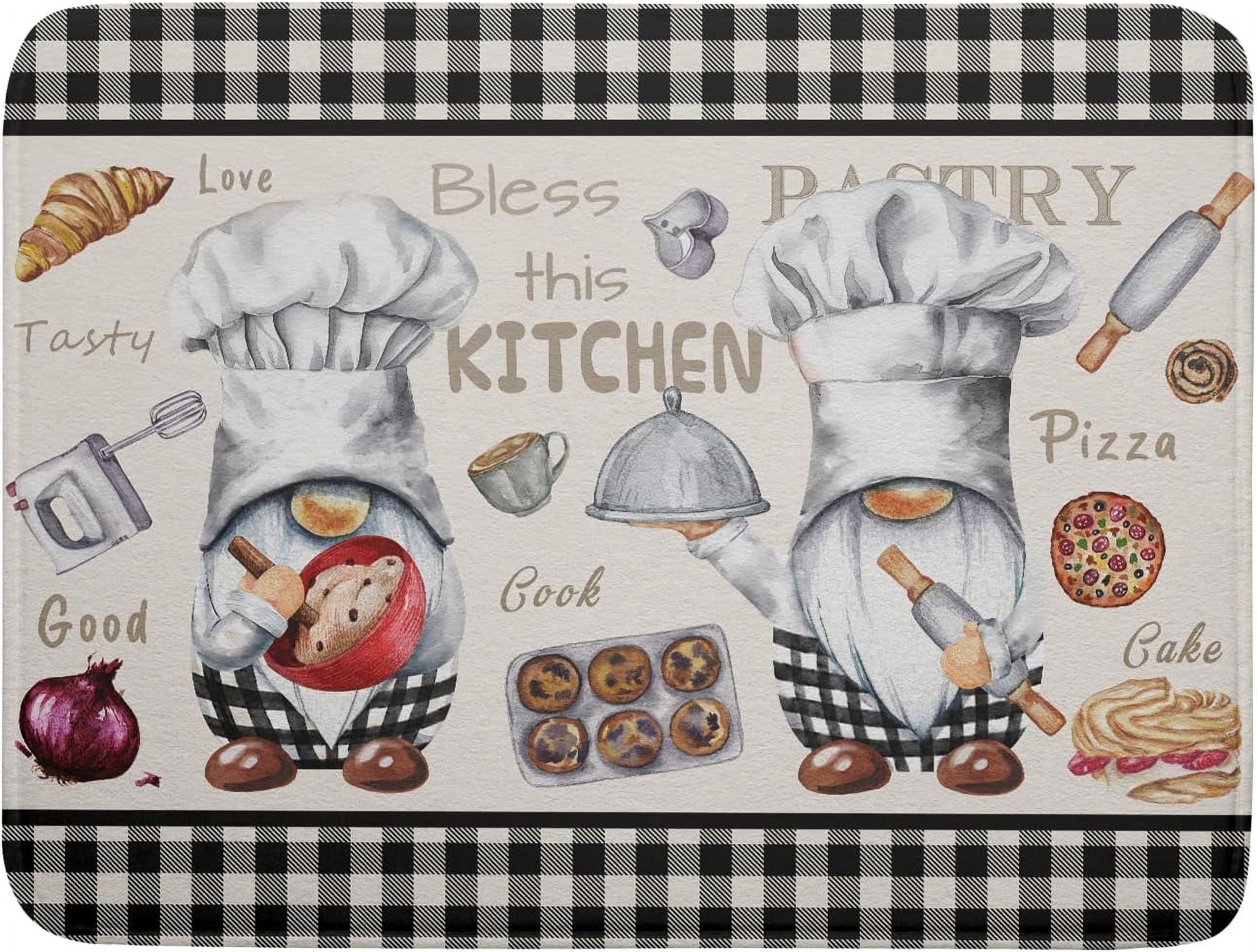 Chef Gnome Dish Drying Mats for Kitchen Counter 18x24 inch, Buffalo ...