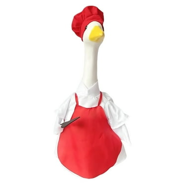 1 Pcs Chef Goose Outfit Porch Goose Costume for 23'' Plastic Goose ...