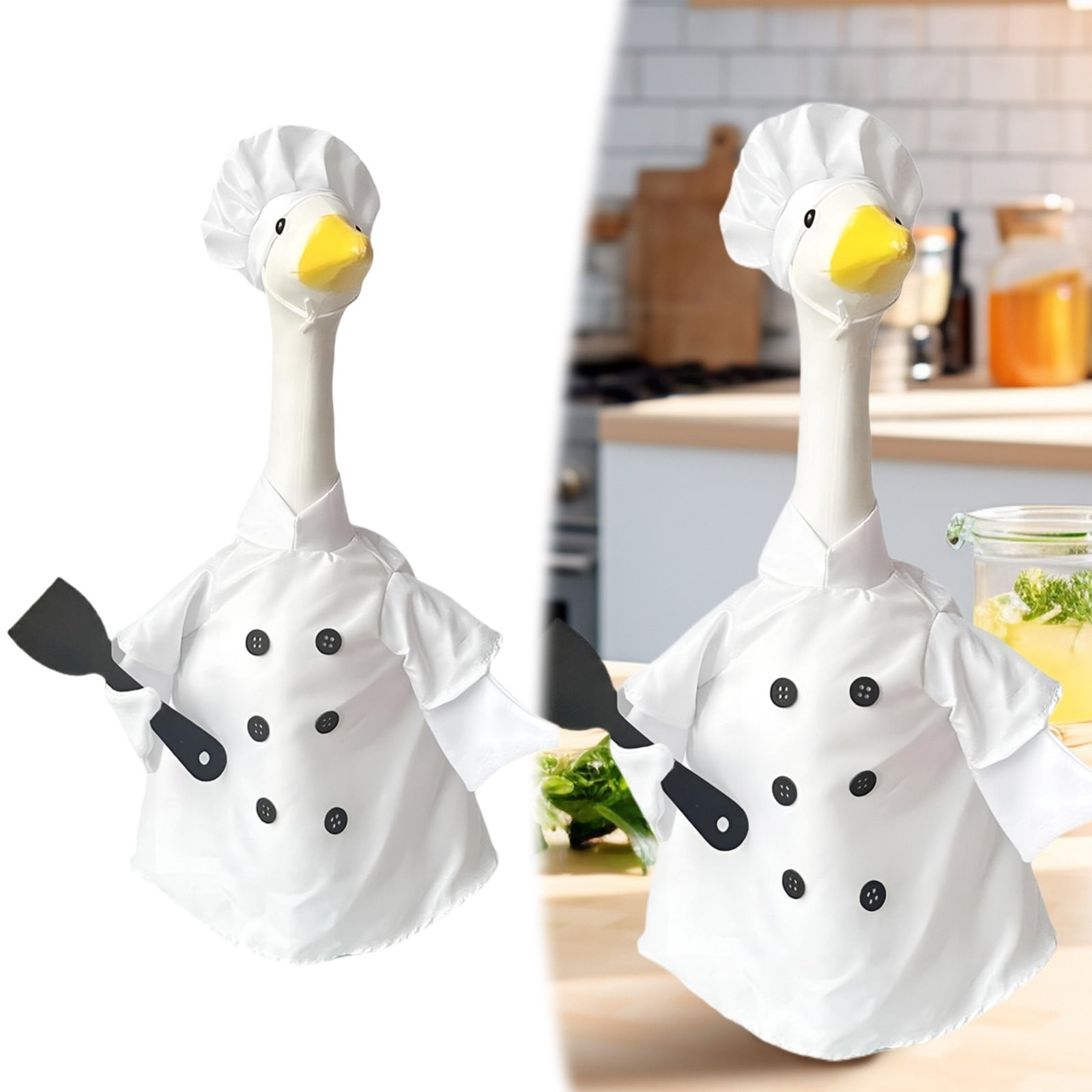 Chef Goose Set, White - Outfit Porch Costume for 23'' Plastic Yard ...