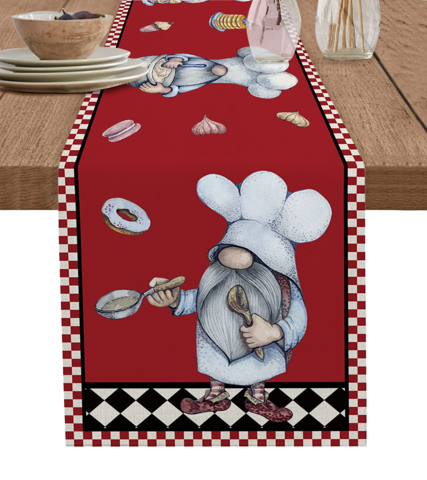 Chef Gourmet Knife And Fork Table Runner Coffee Table TV Counter Table ...