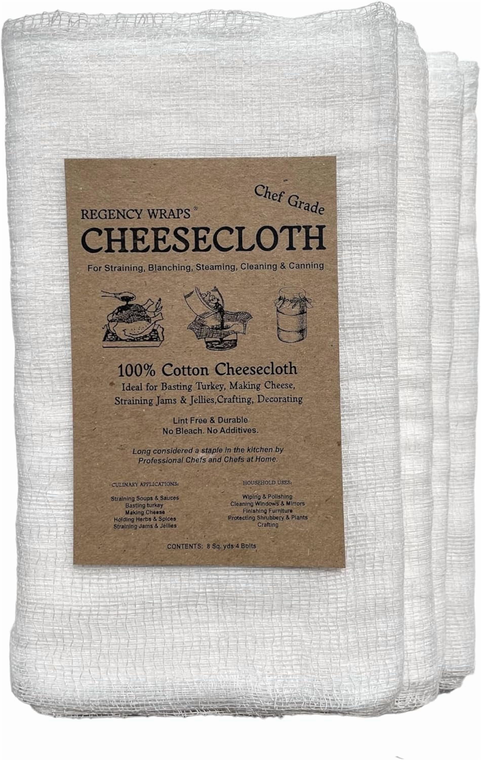 Chef-Grade 100% Cotton Cheese Cloth 36"X72" (2yds), Bleach & Dye Free ...