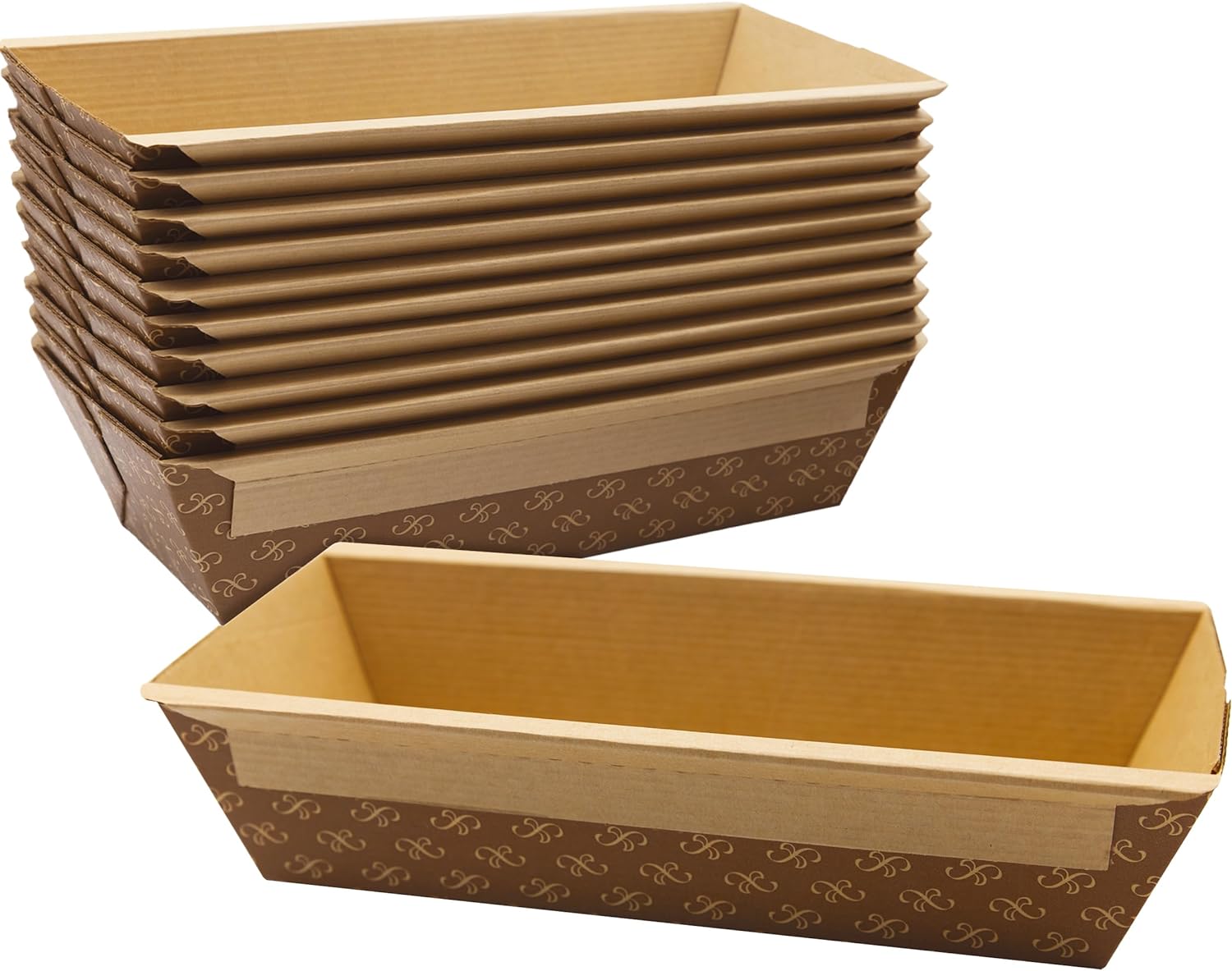 Chef-Grade Elegant 1Lb Paper Loaf Pans 10 Pk. Best Disposable Bakeable ...
