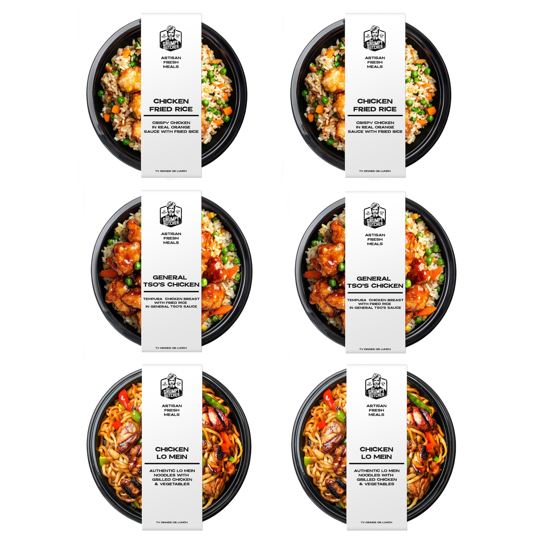 Grumpy Butcher Premium Asian Meals Set, 6 ct, 10 oz bowl - Walmart.com