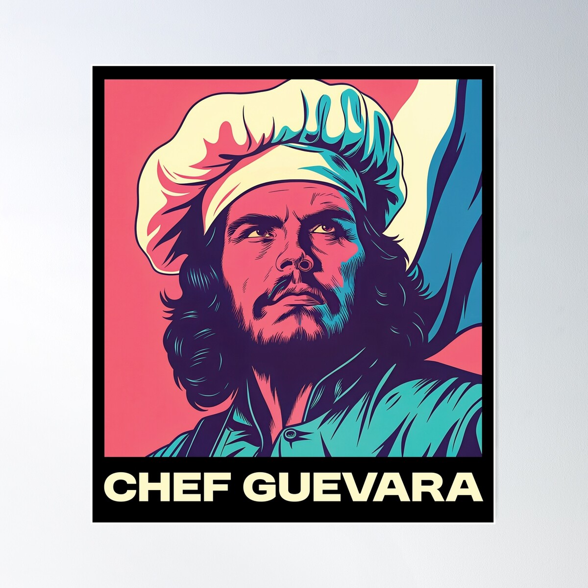 Chef Guevara Poster Wall Art, Modern Wall Decor For Living Room Bedroom ...