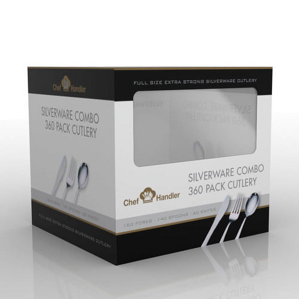 Chef Handler 6000851 Heavy Duty Plastic Silverware Cutlery 360 Combo ...