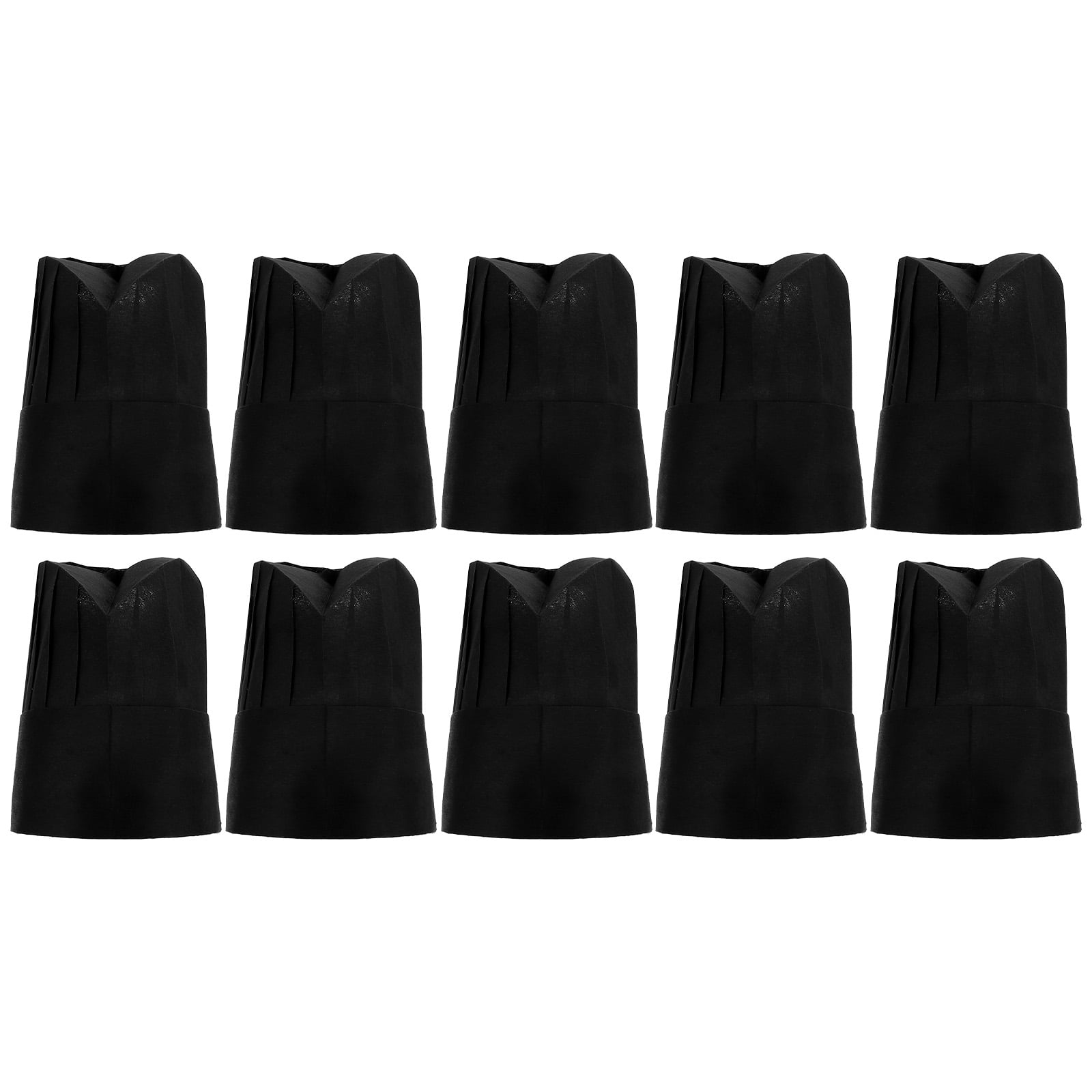 Chef Hat 10 Pcs Uniform Cook Server Hats Simple Disposable Miss Non ...