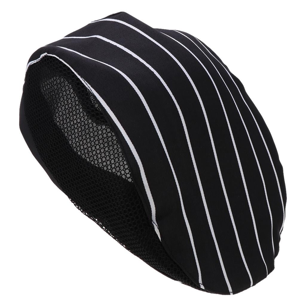 Chef Hat Cooker Waiter Baker Head Wrap Restaurant Work Hat Stripe ...