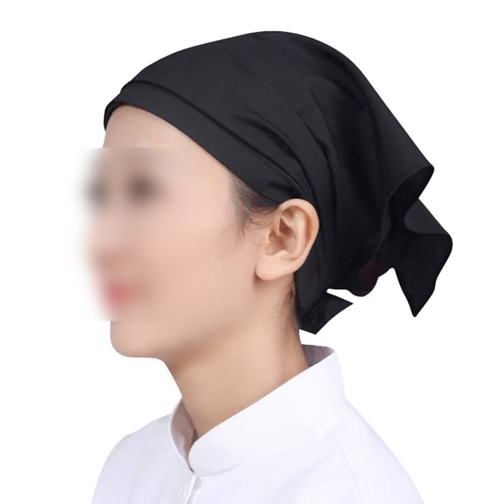 Chef Hat - Japanese Style Triangle Headscarf Waiter Kitchen Turban Cap ...