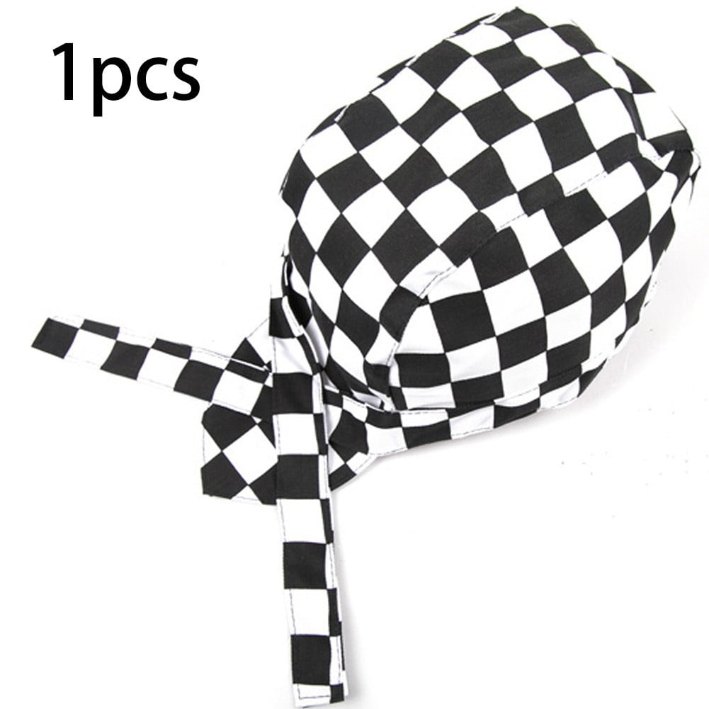 Chef Hat Skull Pattern Adjustable Kitchen Cooking Cap Restaurant Dining ...