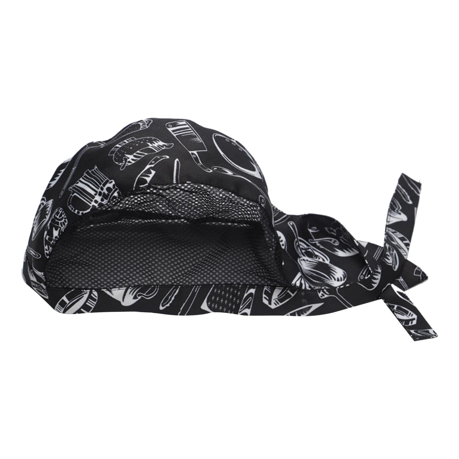 Chef Hat for Adults Headband Food Service Hair Nets Mesh Work Hat for ...