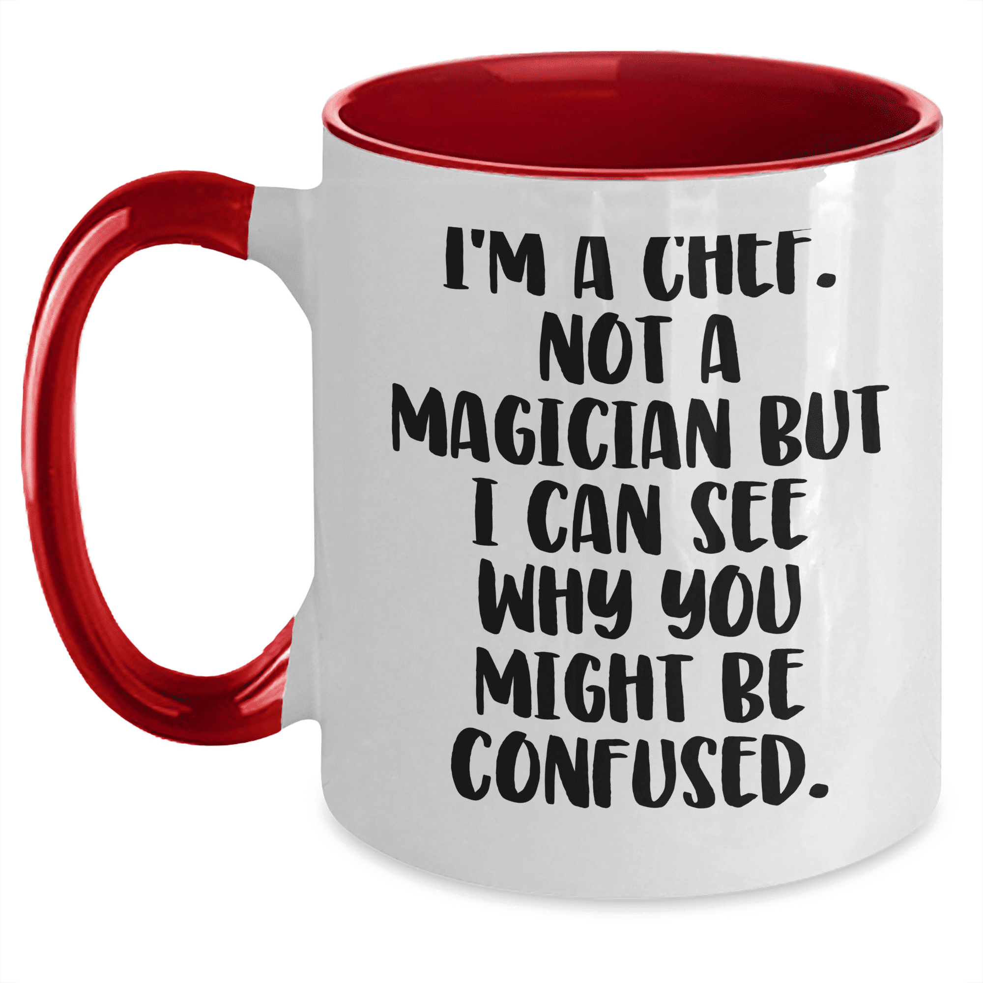 Chef Humor Funny Two Tone Coffee Mugs Gifts from Men to Chef Gifts for ...