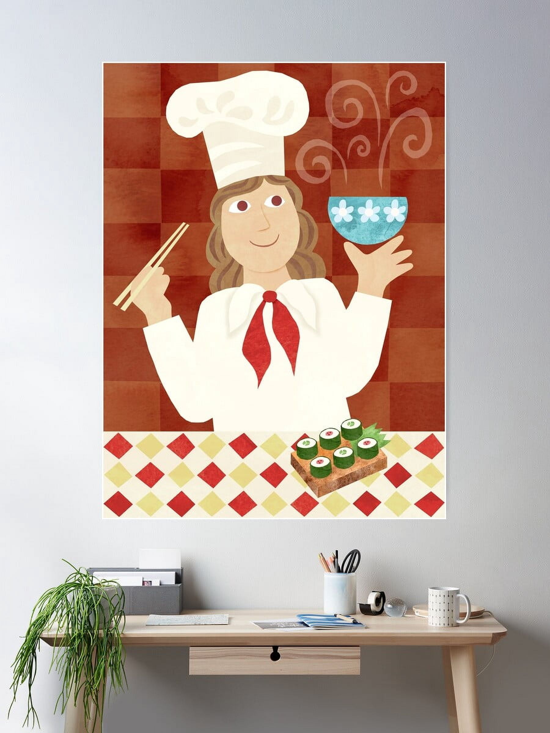 Chef Iris Poster Wall Art Modern Wall Decor For Living Room Bedroom Art ...