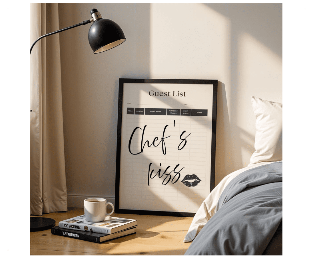 Chef Kiss Kitchen Cute Cooking Wall Poster Home Decor Office Wall Art ...