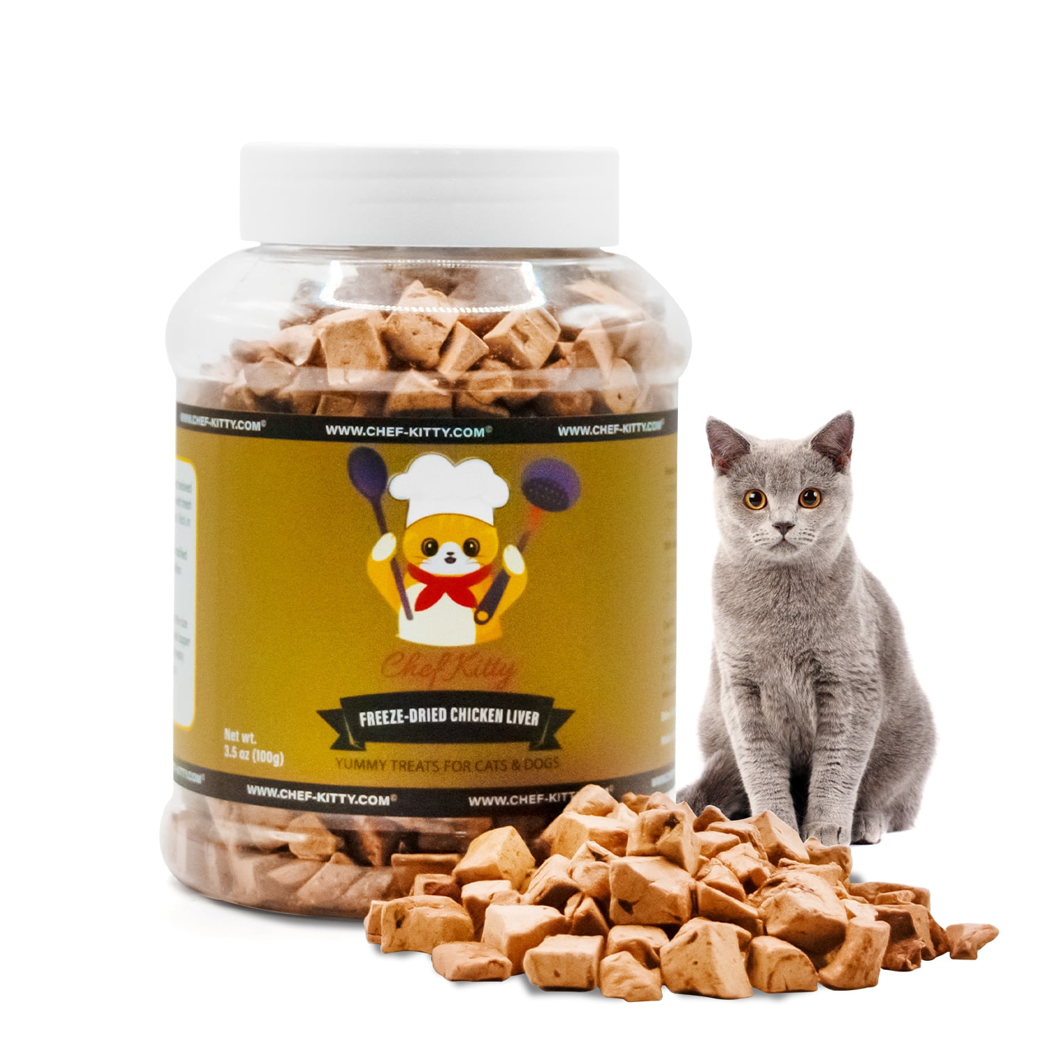 Chef Kitty Freeze Dried Cat and Dog Treats 100% Natural Chicken Liver ...