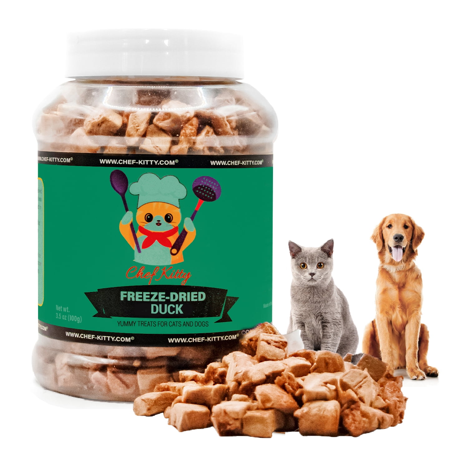 Chef Kitty Freeze Dried Cat and Dog Treats All Natural Human Grade Duck ...