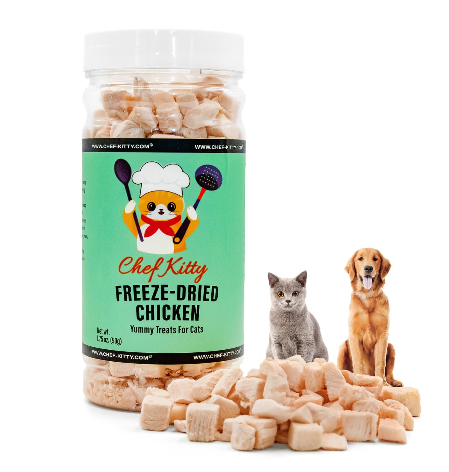 Chef Kitty Freeze Dried Chicken Cat & Dog Treats - Made from 100% Human ...