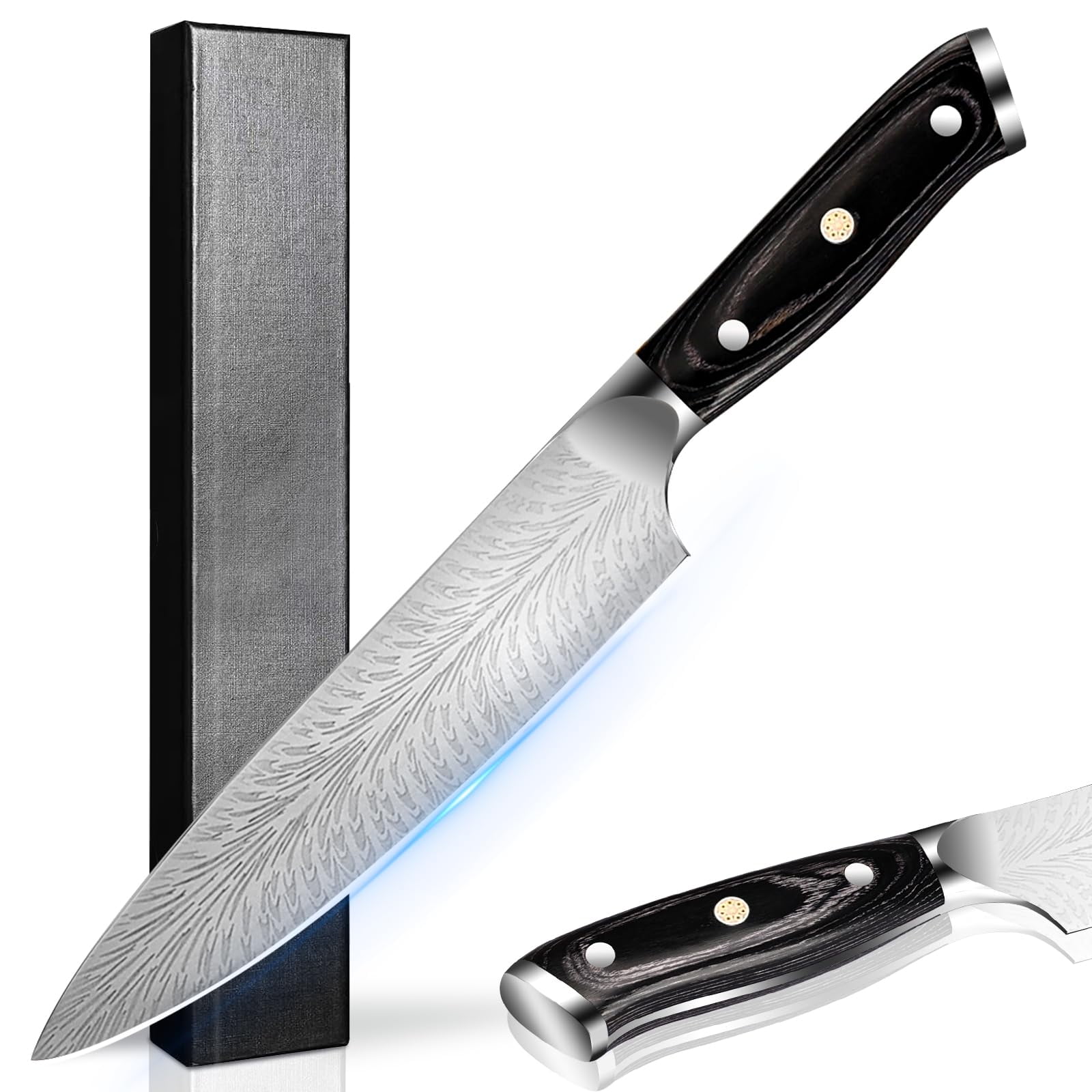Chef Knife, 8 Inch Professional Sharp Kitchen Knife,High Carbon ...