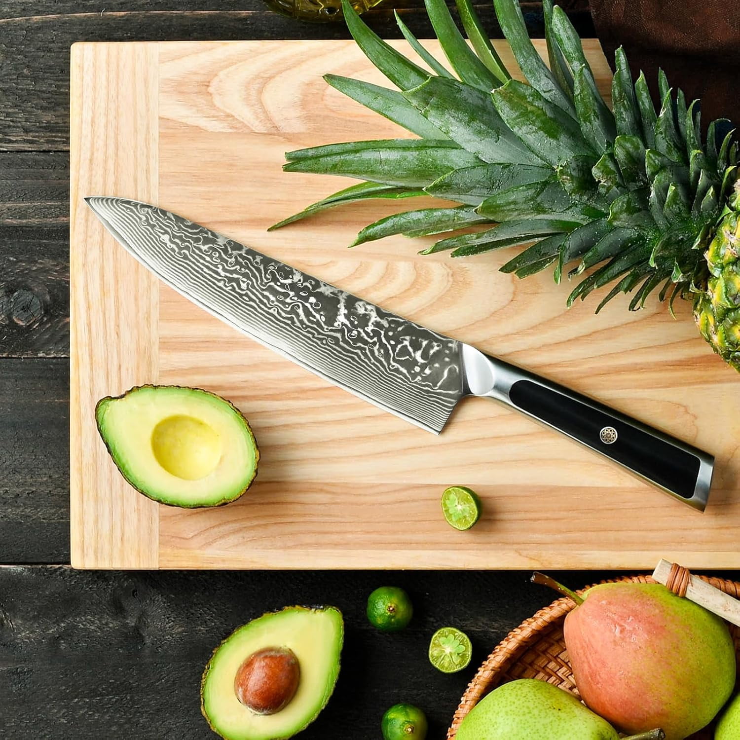Chef Knife Professional, Sharp Kitchen Knife Damascus Chefs Knife Vg10 ...