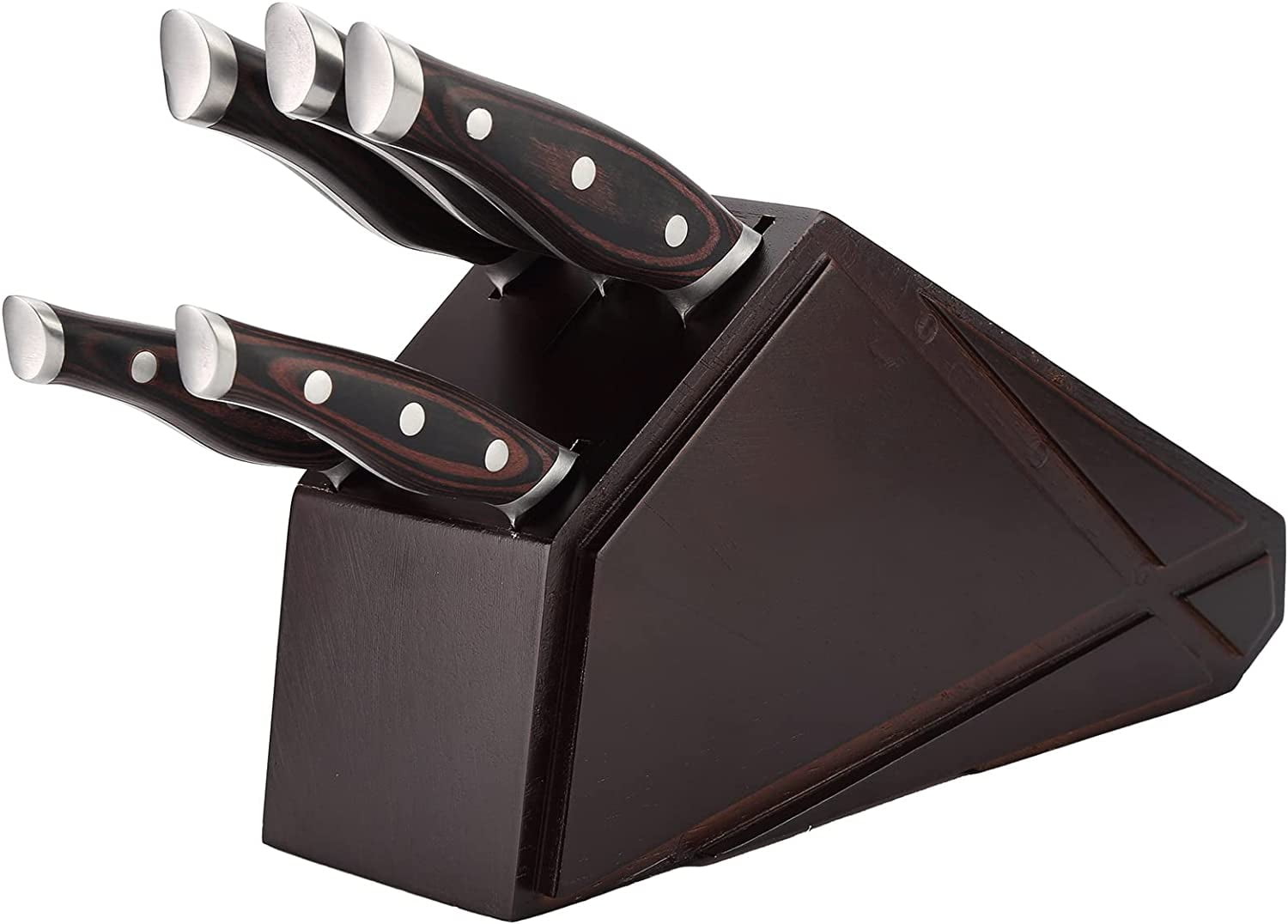 Chef Knife Set, 6-Piece Professional German Steel Kitchen Knife Block ...