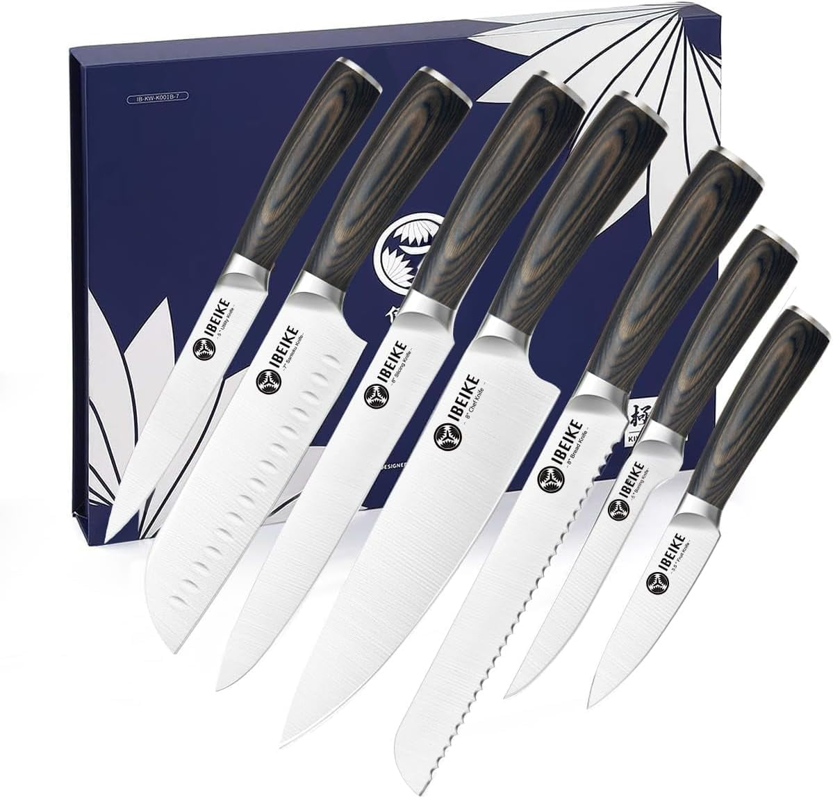 Chef Knife Set Professional - 7-Piece Kitchen knife Set without Block ...