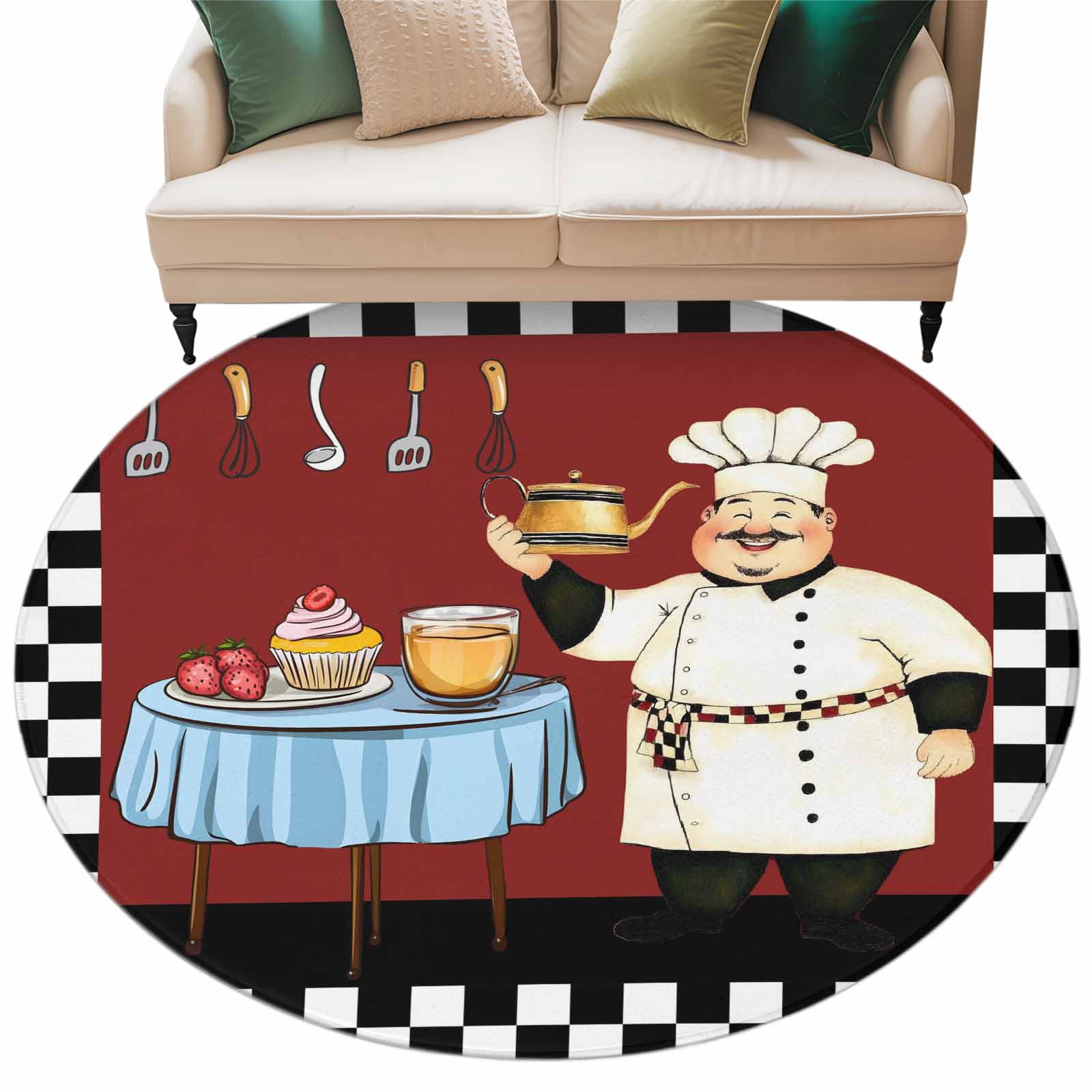 Chef Large Area Rugs for Bedroom Living Room, Soft Non Slip Carpet ...