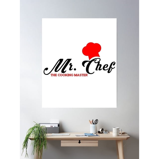 Chef Master Chef Cooking Food Kitchen Cook Gift Poster Wall Art, Modern ...
