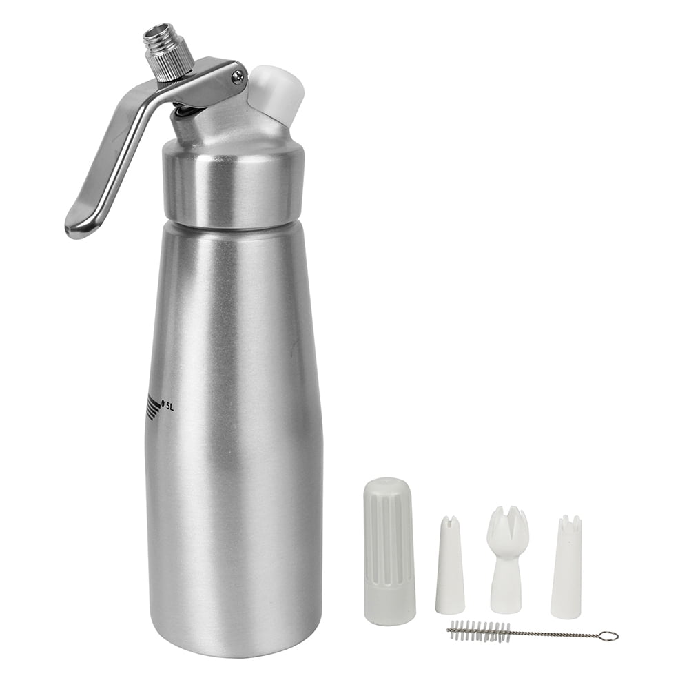 Chef Master Whipped Cream Dispenser With 3 Nozzles And Cleaning Brush 1 ...